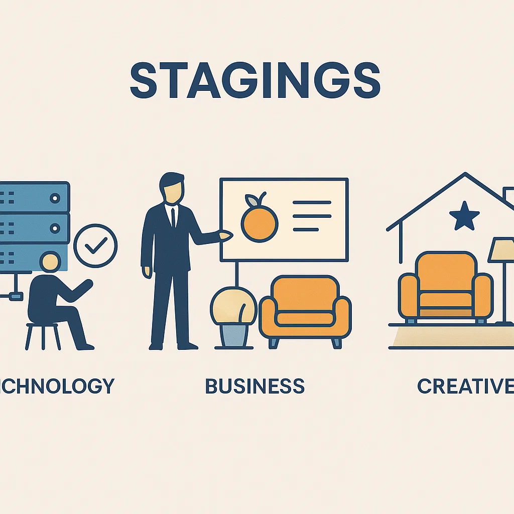 Stagings adalah, Teknologi, Bisnis dan Kreatif 2025